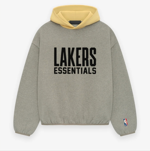 Essentials | Sweaters | Lakers Essentials Gray And Yellow Hoodie | Poshmark